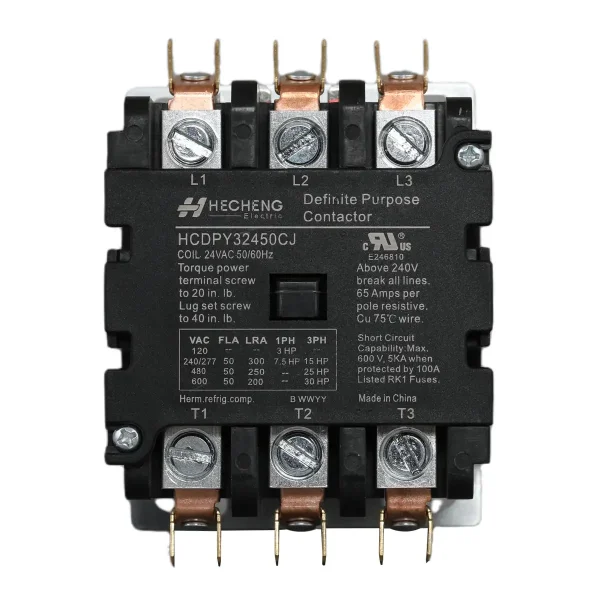 HCDP Series 3P Definite Purpose Contactor for HVAC and Refrigeration ...