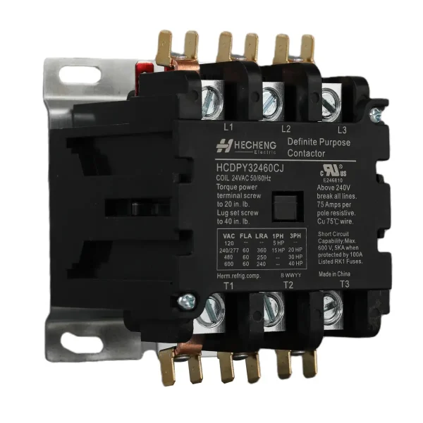 HCDP Series 3P Definite Purpose Contactor for HVAC and Refrigeration ...