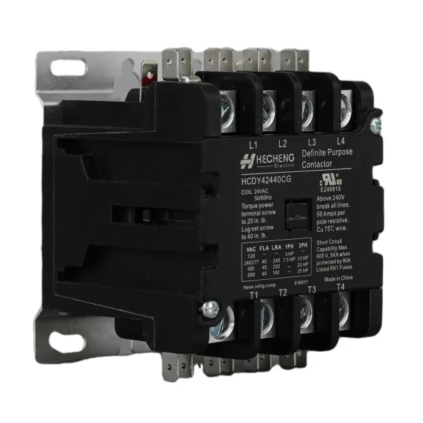 HCDP Series 4P Definite Purpose Contactor for HVAC and Refrigeration ...