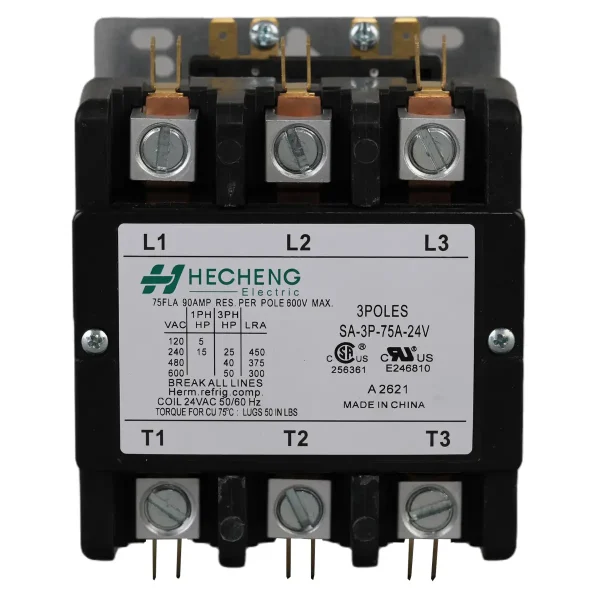 SA Series 3 Pole 75A-90A Definite Purpose Contactor - HIITIO